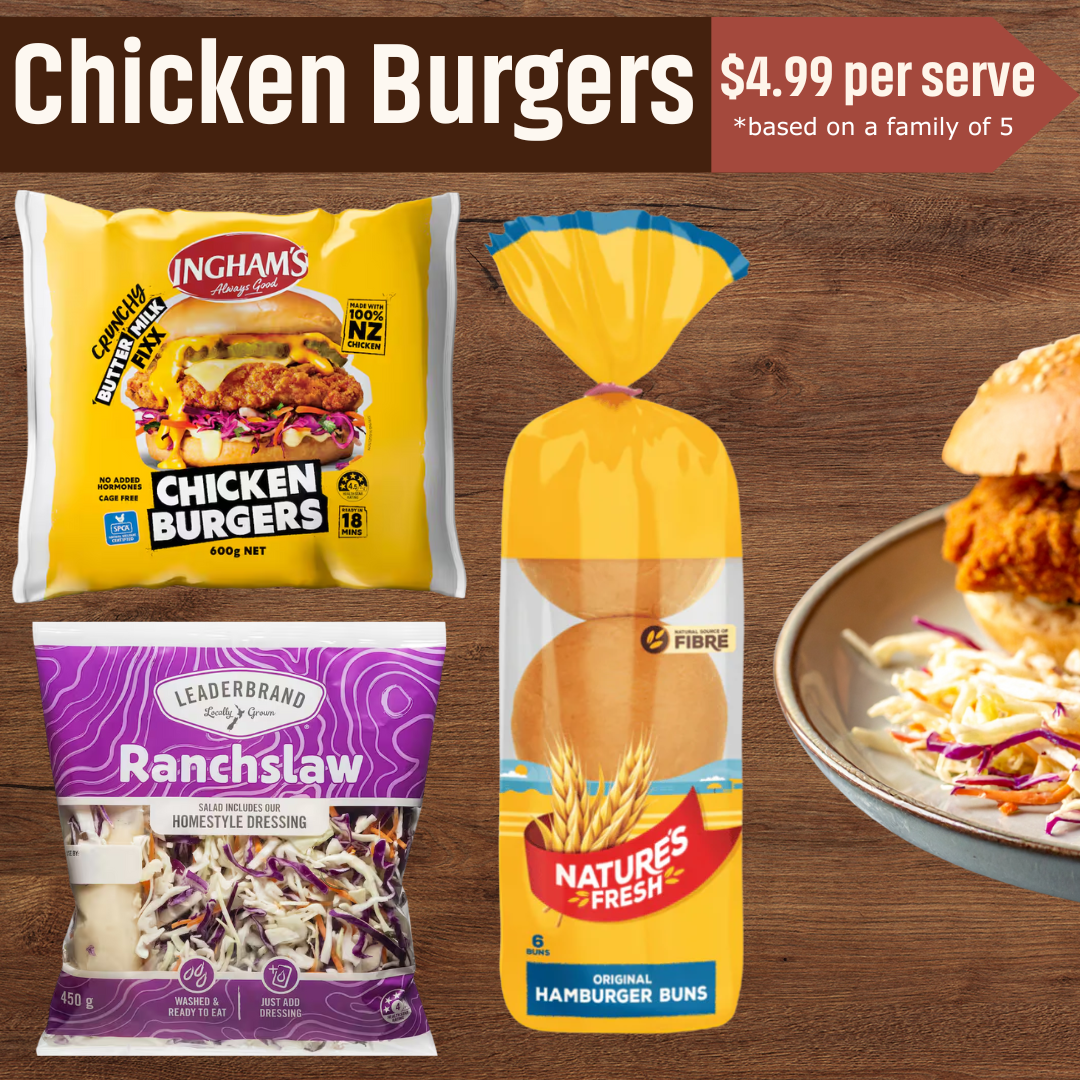 Crispy Chicken Burgers ︳Easy Meals NZ ︳Dinner Recipes