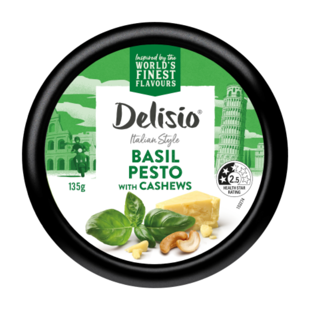 Delisio Basil Pesto with Cashews ︳Pesto ︳Dips and Hummus