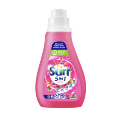 Surf 5 in 1 Tropical 1kg Laundry Liquid | Grocery Delivery