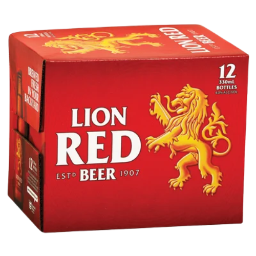 Lion Red Beer Cans Box 12pk