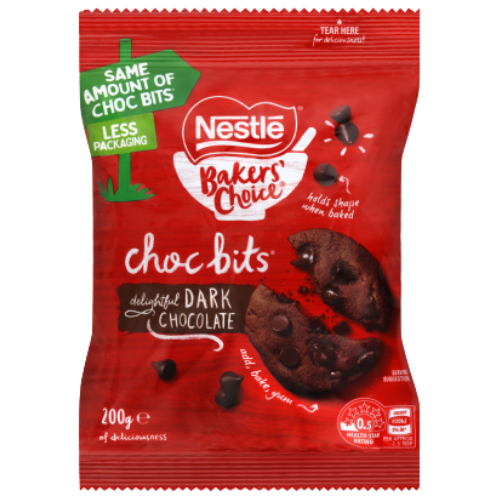 Nestle Bakers' Choice Dark Chocolate Choc Bits 200g